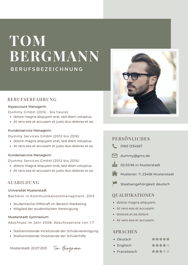 Moderne und Professional Designer Vorlagen für Lebenslauf – Marysresume